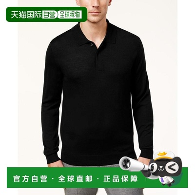 1h可退 【美国直邮】club room 男装 Merino羊毛混纺Polo针织衫