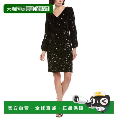 自营Nanette Nanette Lepore Sequin Velvet Mini Dress - black