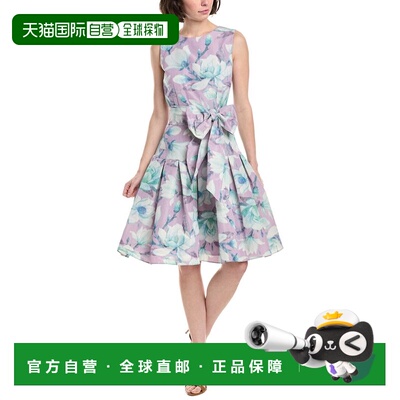 自营Sara Campbell Printed Taffeta Dress - purple 美国奥莱直