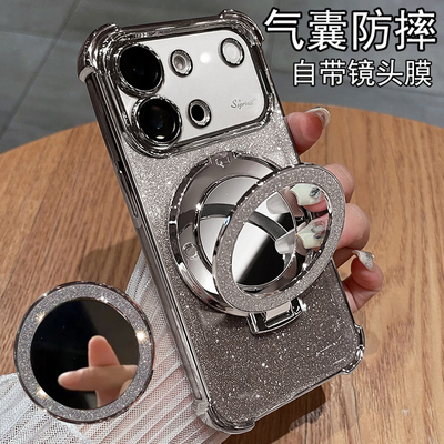 适用vivos60手机壳带镜子支架