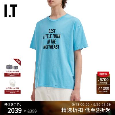 ITBODE圆领短袖T恤随性文艺风