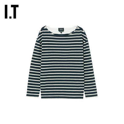 ITA.P.C.九分袖条纹T恤