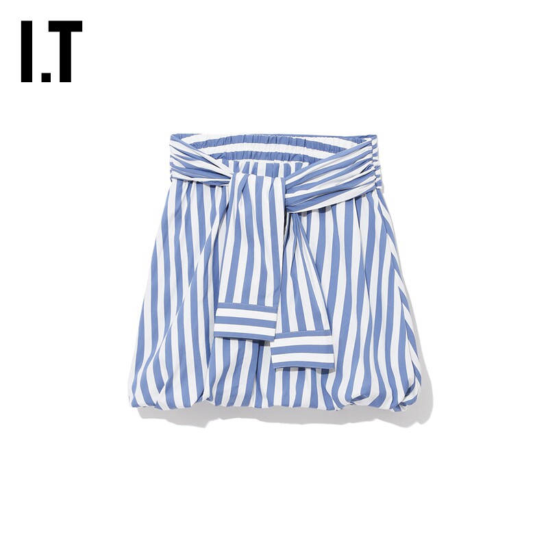 IT 3.1 Phillip Lim女装半身裙潮流个性饰系结条纹短裙21STGX