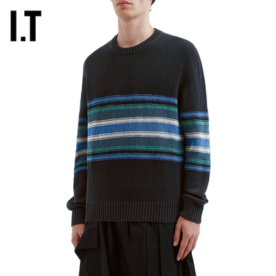 ITCRAIGGREEN圆领条纹针织衫