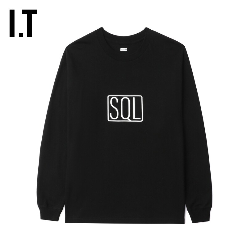 IT SEQUEL男装圆领长袖T恤新款简约休闲logo图案印花上衣SSLT01MP