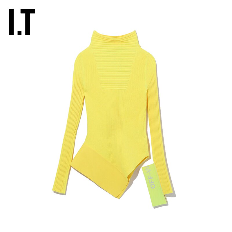 IT OFF-WHITE™女装高领针织衫不对称
