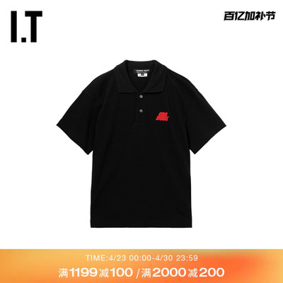 IT纯色翻领短袖polo衫