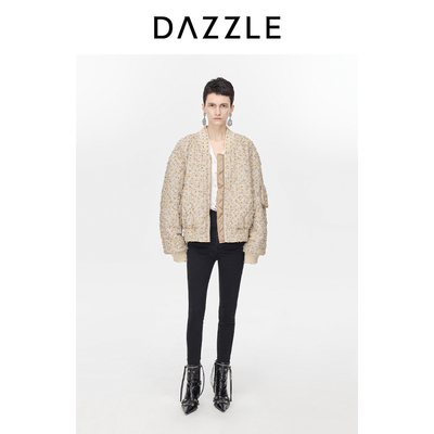 【奥莱专供】DAZZLE地素奥莱 花纱夹克冬季优雅别致棉服外套女