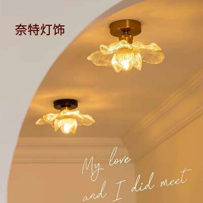 花朵花瓣过道灯走廊现代简约阳台灯楼梯衣帽间入户吸顶灯具casagd