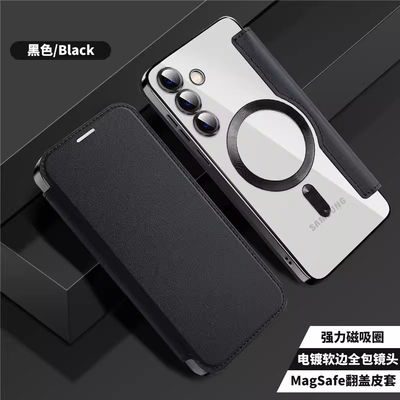 适用三星S25FE手机壳带镜头膜Galaxys24fe保护套全包防摔SM-S731B翻盖皮套7210透明721外壳galaxy装插咭卡包