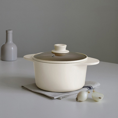 韩国代购特福汤锅小奶锅家用炖锅陶瓷涂层不粘锅煲汤热牛奶辅食锅