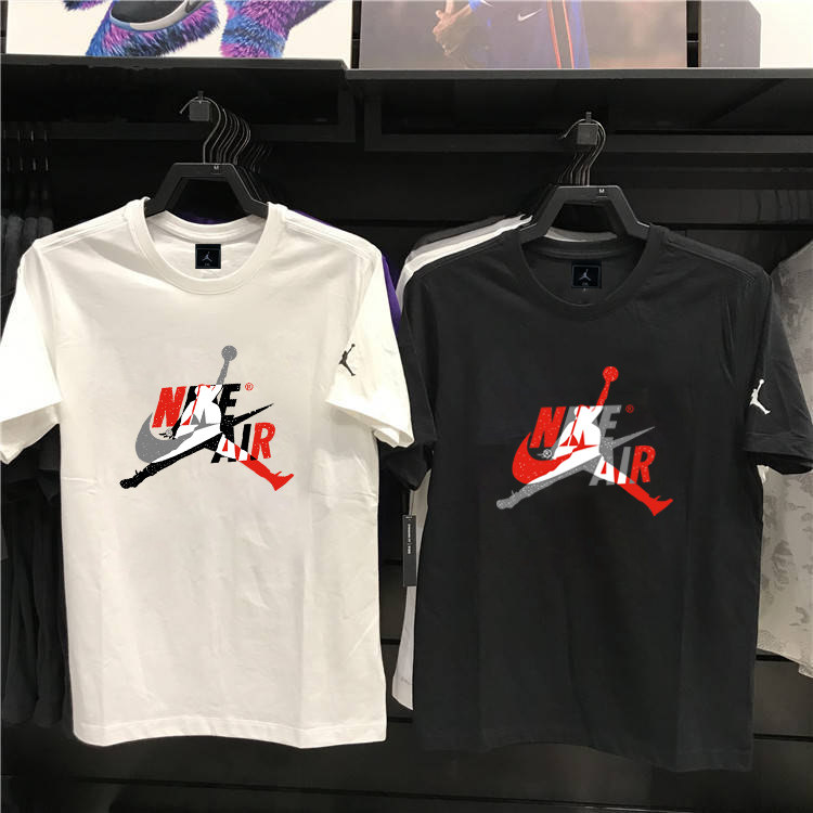 aj官网旗舰店官短袖T恤男士纯棉圆领潮牌夏季飞人冰丝上衣篮球nba_虎窝淘