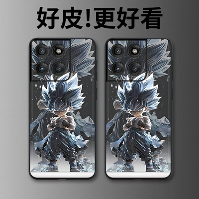 卡通悟空适用摩托罗拉Edge60手机壳Edge60Pro皮革纹X50Ultra个性Edge60s潮牌X30pro全包X30防摔S30保护套