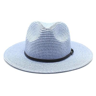 20-color summer foldable wide flat brim straw  for sunhat