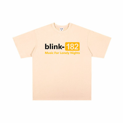 数码直喷Blink-182眨眼182乐队摇滚印花T恤短袖圆领宽松纯棉男女