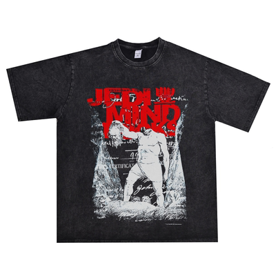 欧美嘻哈饶舌宽松印花T恤