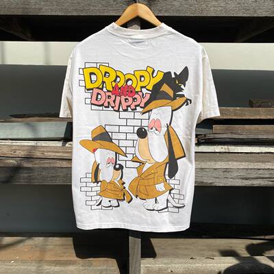 美式古着Vintage卡通涂鸦潮牌DROOPY BOOTLEG TEES宽松圆领T恤