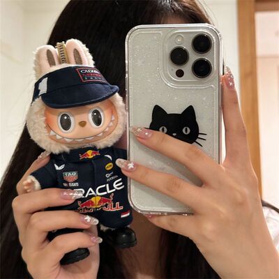 仅娃衣适用于一二三代labubu娃衣F1赛车服连体服法拉利红牛奔驰