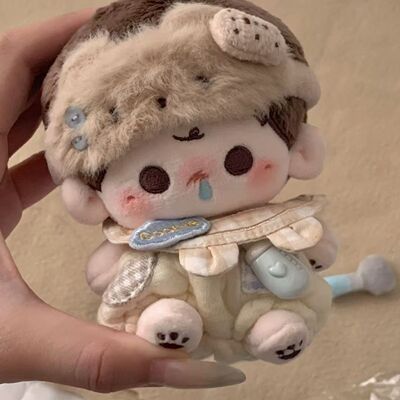 10cm娃衣新品小熊饼干棉花娃娃可爱超萌衣服替换装毛绒小熊现货