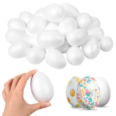 10-50pcs Easter Foam Egg White Styrofoam Fake Eggs Kids Pain