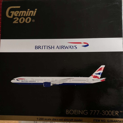 GJ 英国航空 波音777-300ER1:200比例G-STBG普通模式不 成色: