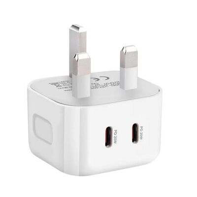 2 Port PD Plug 40W USB Type C Plug Fast Charging Wall Charge