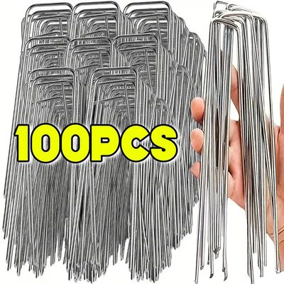 U-type Garden Staples Heavy-duty Fence Tubing Stakes Sod Pin