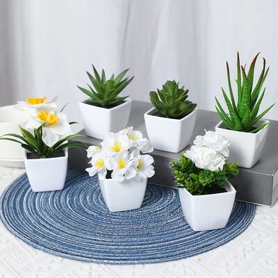 6PCS, Artificial Plants Small Bonsai, DIY Crafts desktop Win