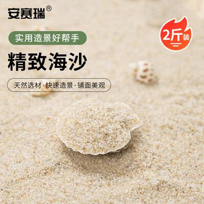 安赛瑞海沙鱼缸商场沙池沙盘模型造景细沙子30-50目2斤5J00379
