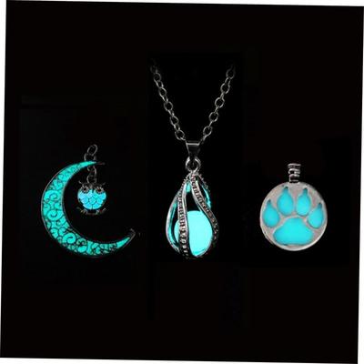 Glow In The Dark Pike Necklace for Women Men Halloween Gift