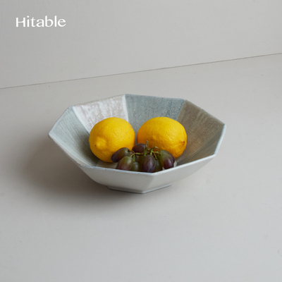 Hitable八角 日常家用碗饭碗客厅茶几水果碗大容量复古创意面碗