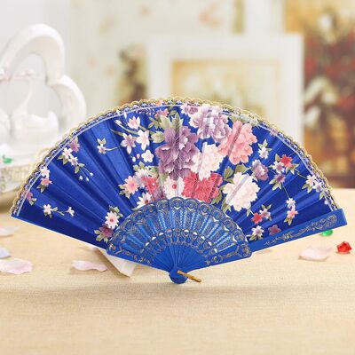 Chinese Style Silk Fan Folding Wedding Art Gifts Dance Perfe