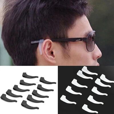 10/30pcs Glasses Anti Slip Sleeve Silicone Ear Hook Fixation