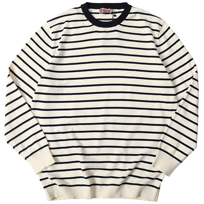 MBBCAR窄幅复古海魂衫长袖T恤