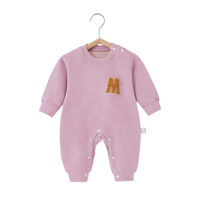 婴儿连体衣春秋冬德绒哈衣