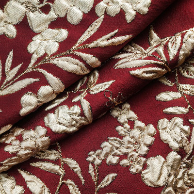 欧洲进口真丝提花意大利布料