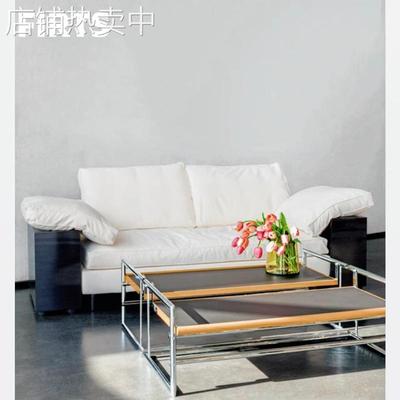 中古风现代设计款直排三人云朵沙发复古风奶油款客厅民宿LOTA沙发