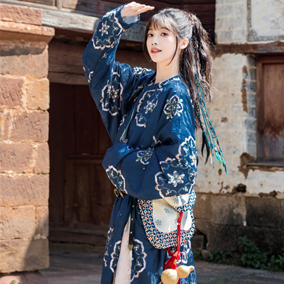 唐制传统汉服复原男女通穿圆领袍