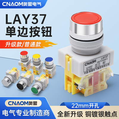 奥盟LAY37-10BN单边按钮