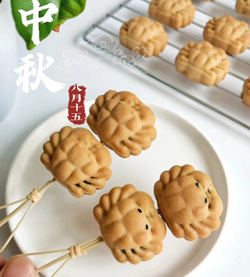 迷你mini大闸蟹月饼绿豆糕