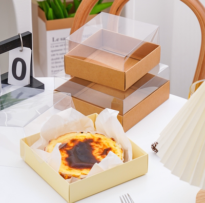 4寸蛋糕盒芝士蛋糕透明西点盒