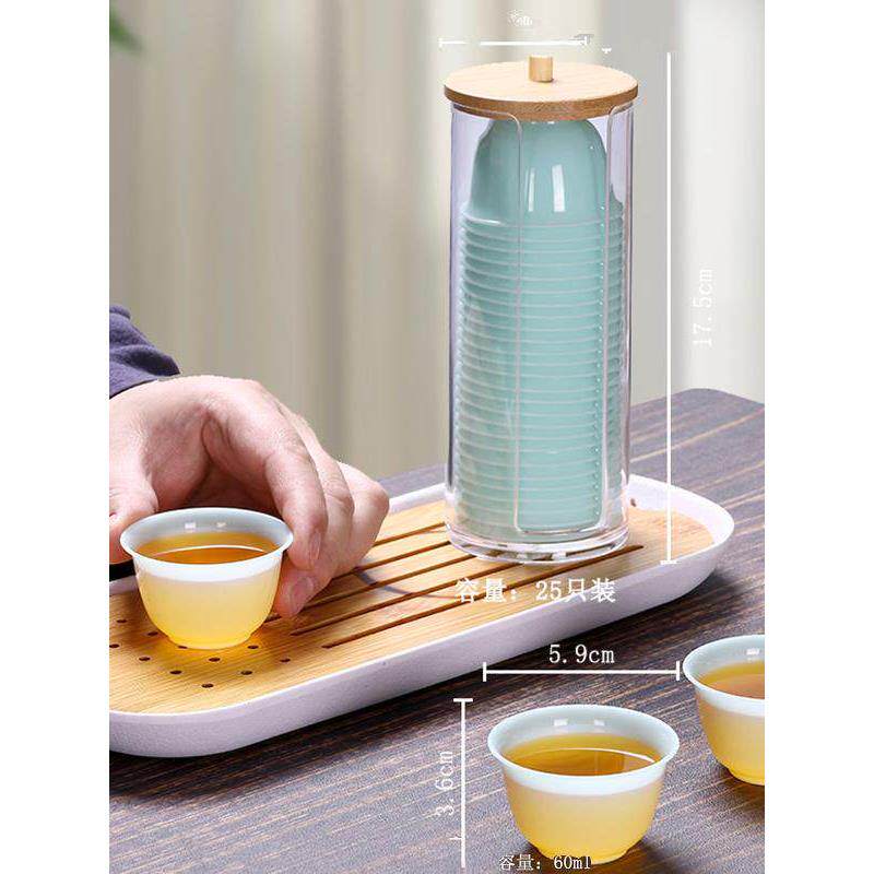 高质量一次性稻壳杯子迷你加厚航空塑料杯功夫小茶杯太空杯茶具高