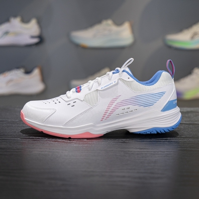 李宁羽毛球鞋全能王V男女同款2025新款减震防滑训练运动鞋AYTT001
