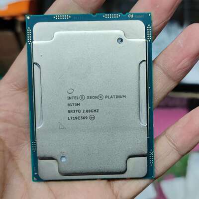 8173m正式版cpu，2.0主频28核56线程，成色如图，(议价）
