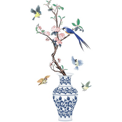 新年客厅背景墙装饰福字贴纸