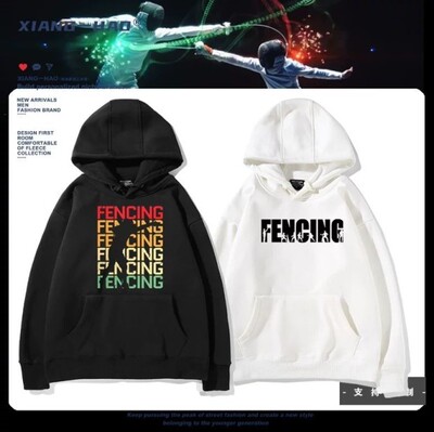 fencing击剑连帽卫衣绅士重剑花剑术复古儿童运动大学生趣味外套