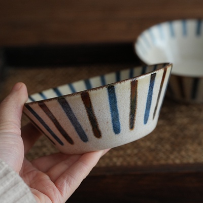 日本制美浓烧陶瓷日式釉下彩