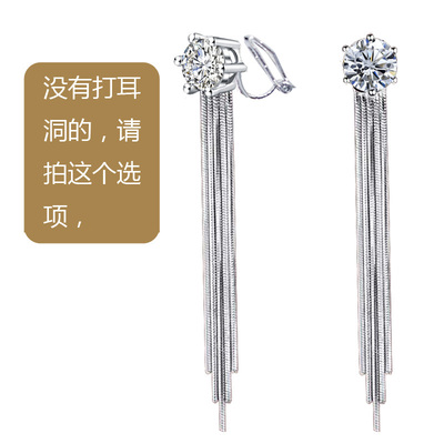 耳夹无耳洞女2022新款超仙韩版耳环酷网红圆脸耳坠气质百搭耳饰
