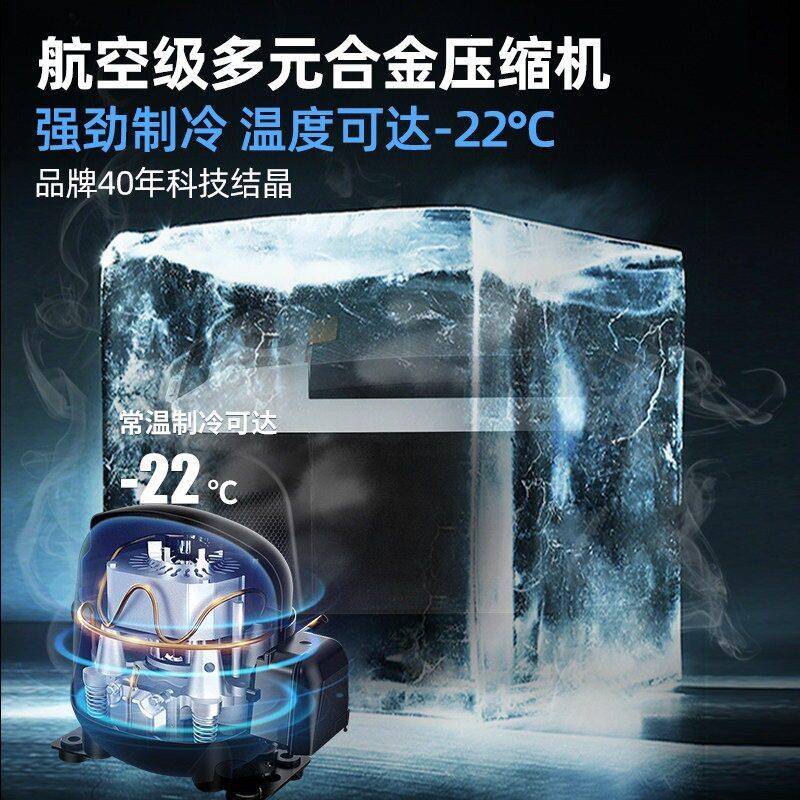 SAST车载冰箱压缩机制冷12v24v车家两用冷藏冷冻双门货车小型冰柜