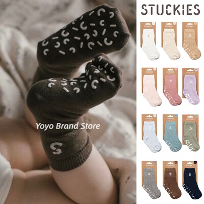 ▲瑞典Stuckies宝宝纯棉羊毛泰迪四季防滑学步袜短中筒袜无骨缝